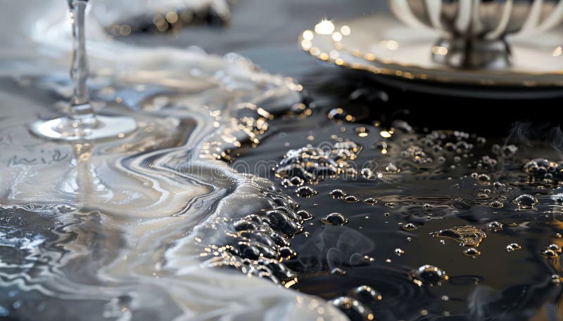 A Table with Water and Wine Glasses Stock Photo - Image of table ...