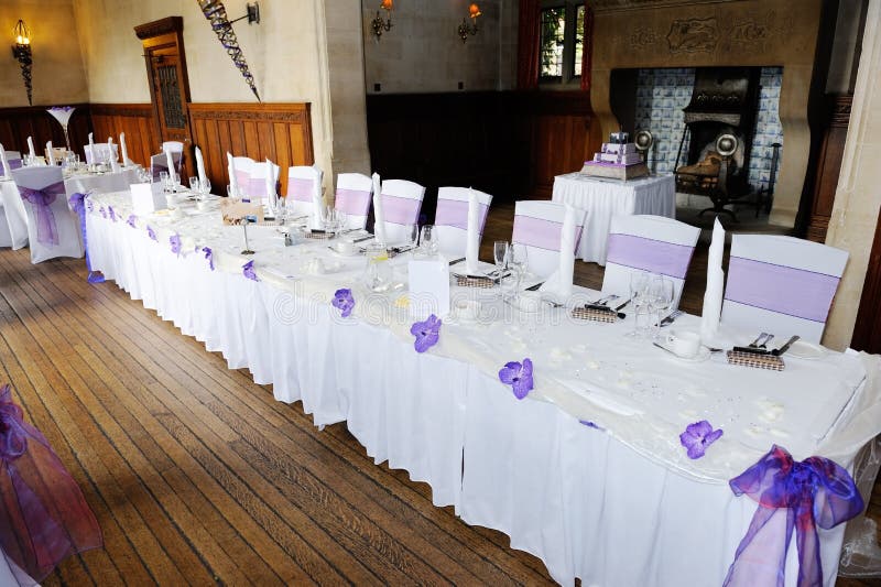 Top Table at Wedding Reception Stock Photo - Image of hotel, interior ...