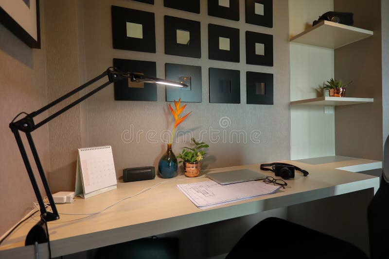 Table Work of Architect in Business Home Office Stock Image - Image of ...