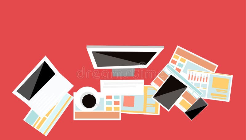 Table Work Perspective Top.idea and Concept Creativity Illustration ...