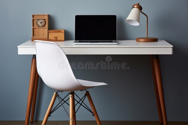 Table for Working at a Computer. Workplace at Home. Desk with Laptop ...