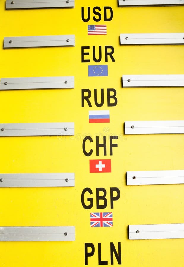 Tableau D'information Sur Les Taux De Change Photo stock - Image du ...