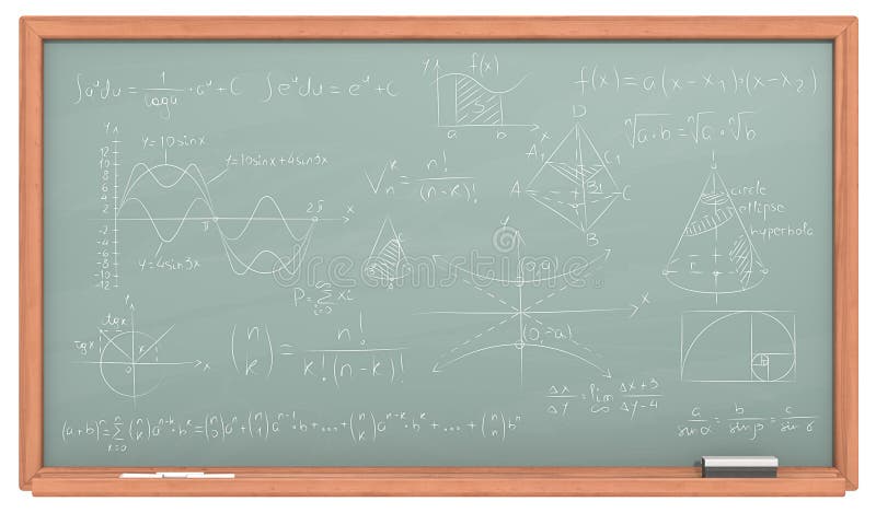 Tableau de maths illustration stock. Illustration du objet - 57746260