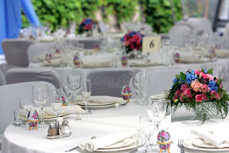 Tableau De Réception De Mariage Photo stock - Image du bouquet, table ...