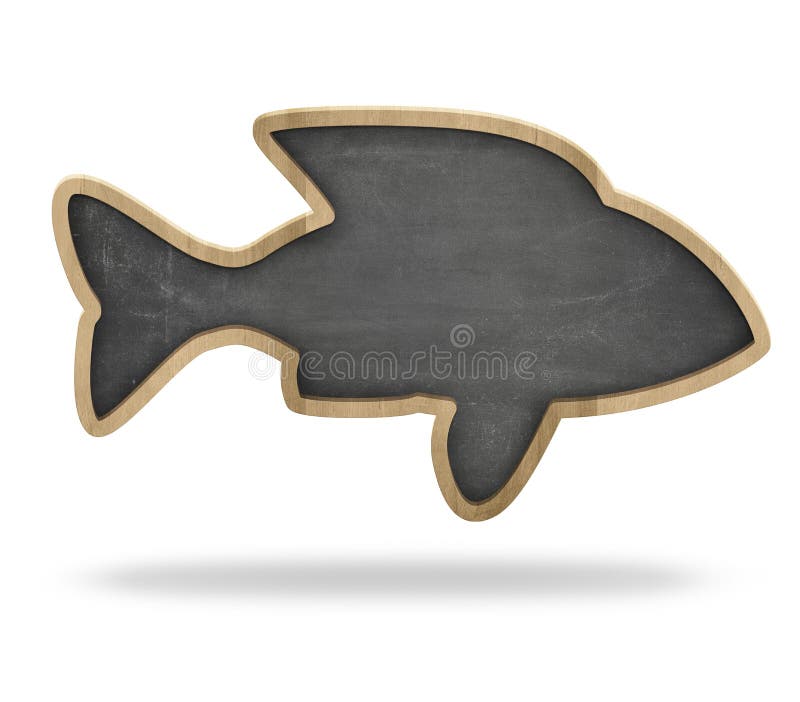 Tableau Noir De Forme De Poissons Illustration Stock - Illustration du ...