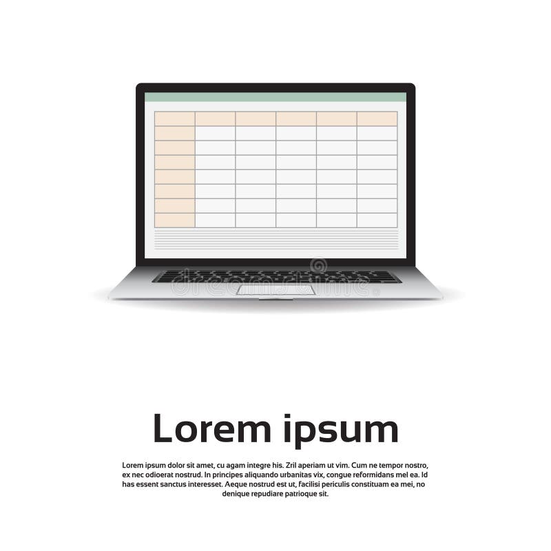 Tableau Vide Infographic De Moniteur D'ordinateur Portable Illustration ...