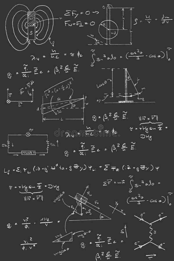 Tableaux Et Formules De Physique Illustration Stock - Illustration du ...