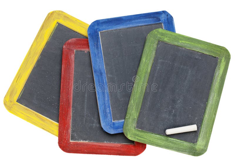 Tableaux Noirs D'ardoise Vierges Image stock - Image du tableau, quatre ...