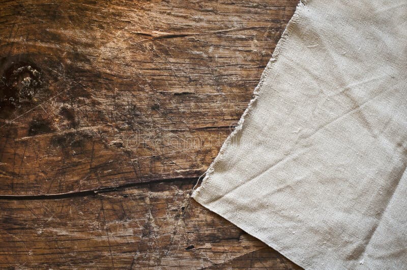 Wood Texture, Wooden Table with White Lace Tablecloth Top View. Stock ...