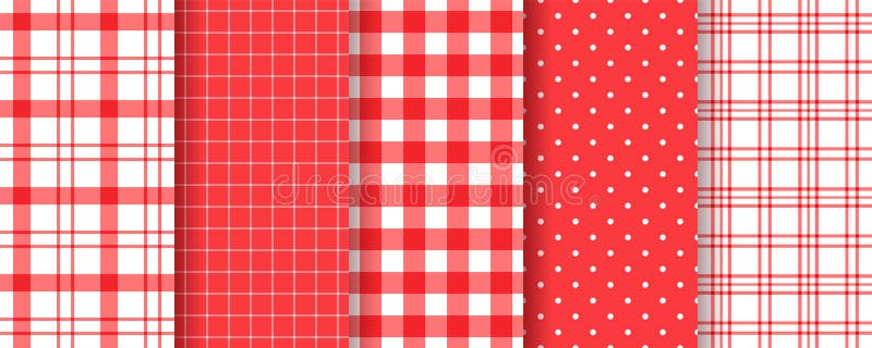 Tablecloth Seamless Pattern. Gingham Red Background. Vichy Texture ...