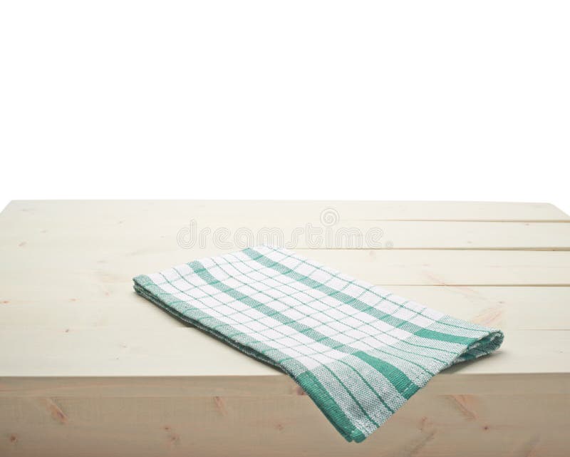 Tablecloth or Towel Over the Wooden Table Stock Image - Image of empty ...
