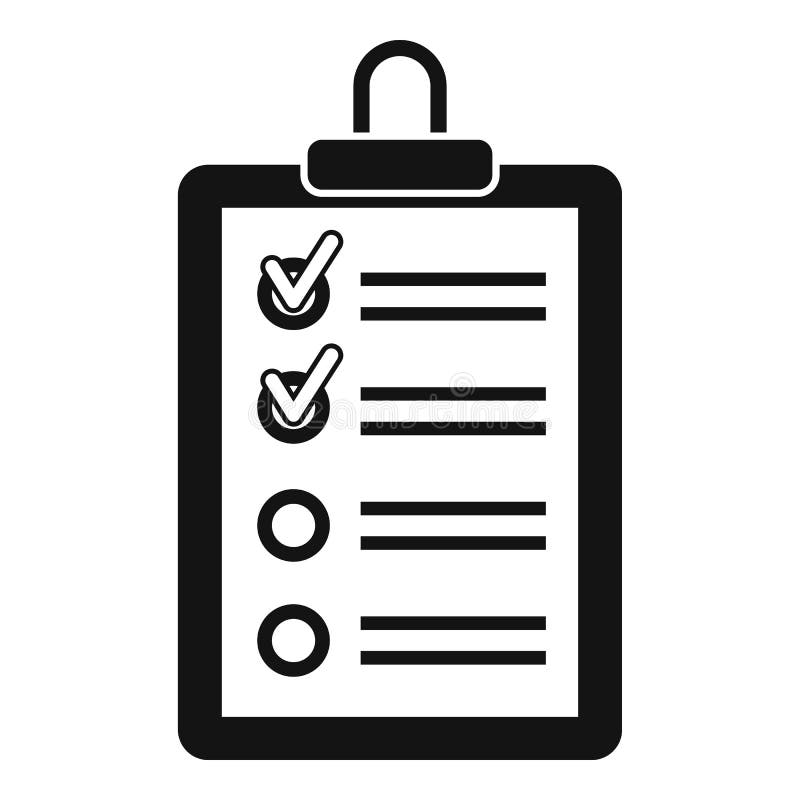 Tablero Con Para Hacer Los Iconos De La Lista Fijados Ilustración del ...