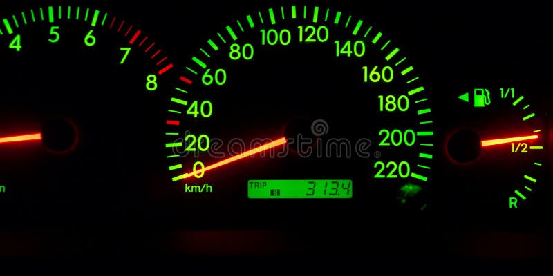 Tablero De Instrumentos Auto Del Control De Velocidad Foto de archivo ...