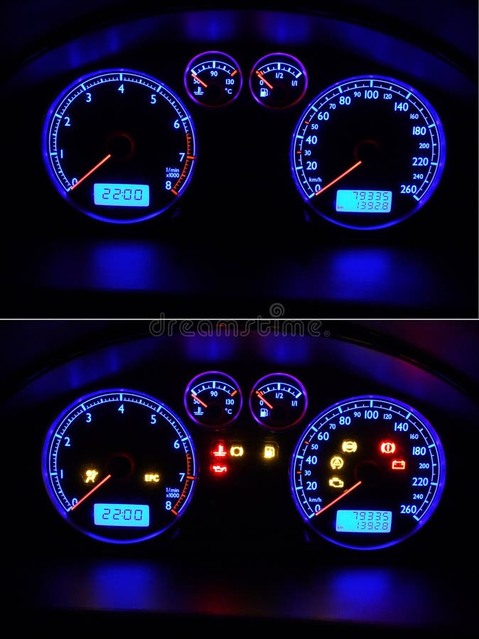 Tablero De Instrumentos De Un Coche De Deportes Imagen de archivo ...
