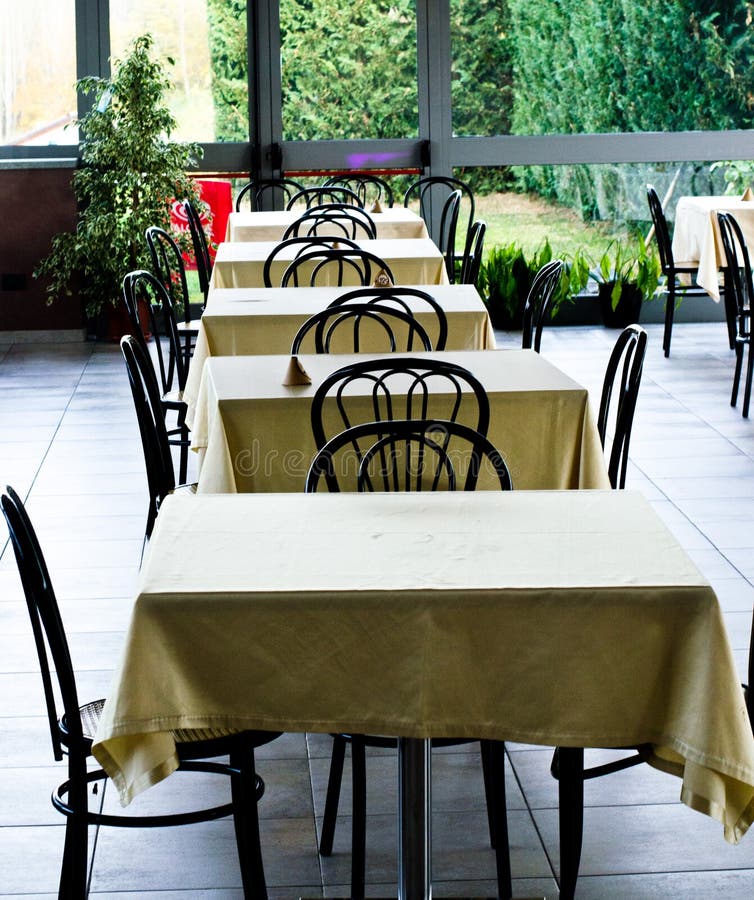 Tables at the restaurant stock photo. Image of background - 103034054
