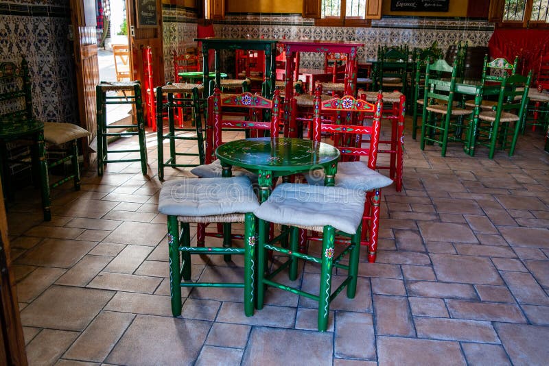 Tables and chairs stock photo. Image of hand, seat, paint - 164065010