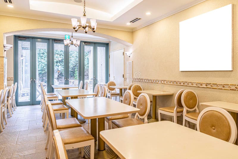 Tables and Chairs Inside Breakfast Room in the Hotel Stock Image ...