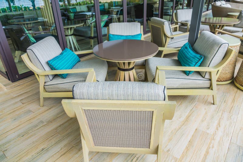 Tables and Chairs in Restaurant . Stock Image - Image of lunch, urban ...