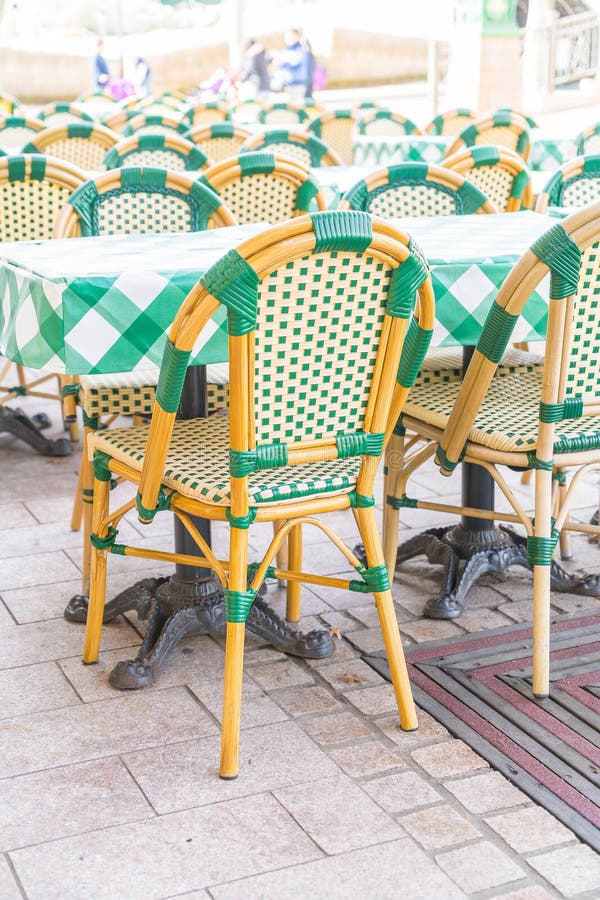 Tables and Chairs in Restaurant Stock Image - Image of france, paris ...