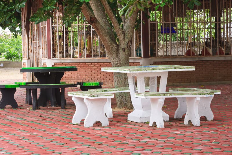 Tables and chairs. stock image. Image of sculpture, pattern - 33589255