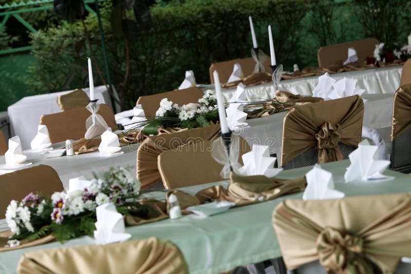 Tables in the garden stock photo. Image of outdoor, fork - 12680974