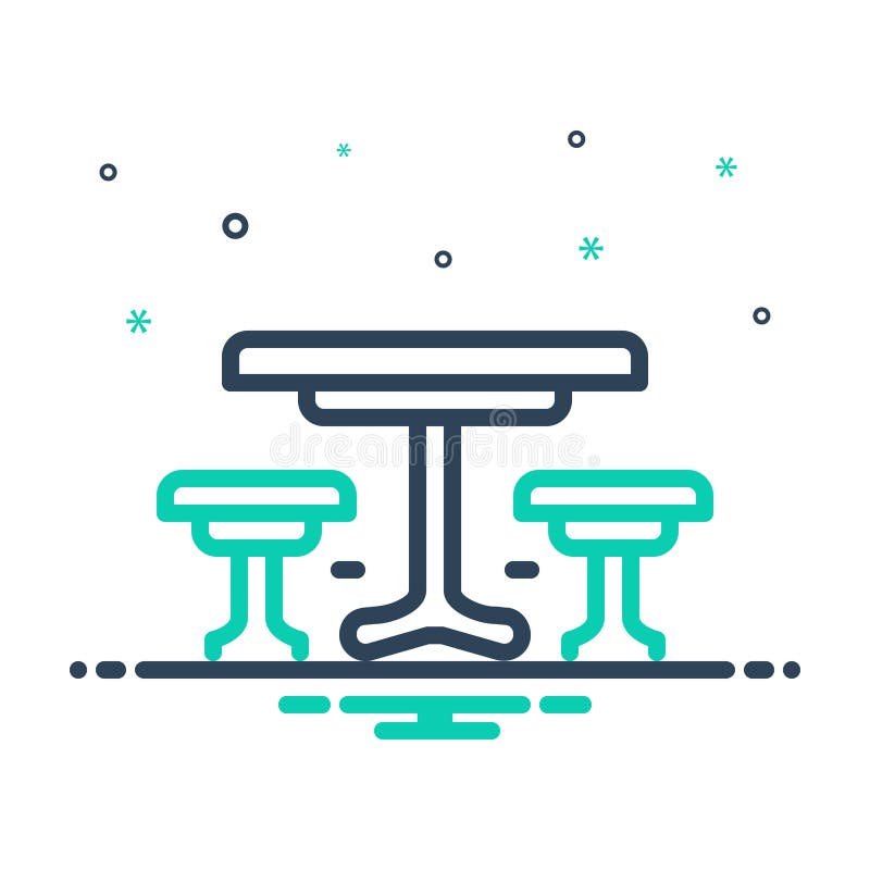 Mix Icon for Tables, Dinner Table and Wooden Stock Vector ...