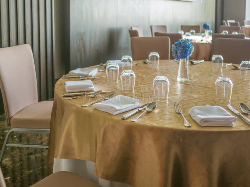 Tables set for dinner stock photo. Image of elegant, dinner - 43702442