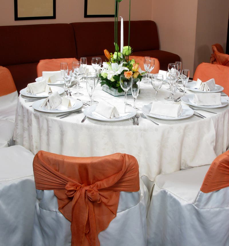 Tables Set for an Event Party Stock Image - Image of cinco, arrangement ...