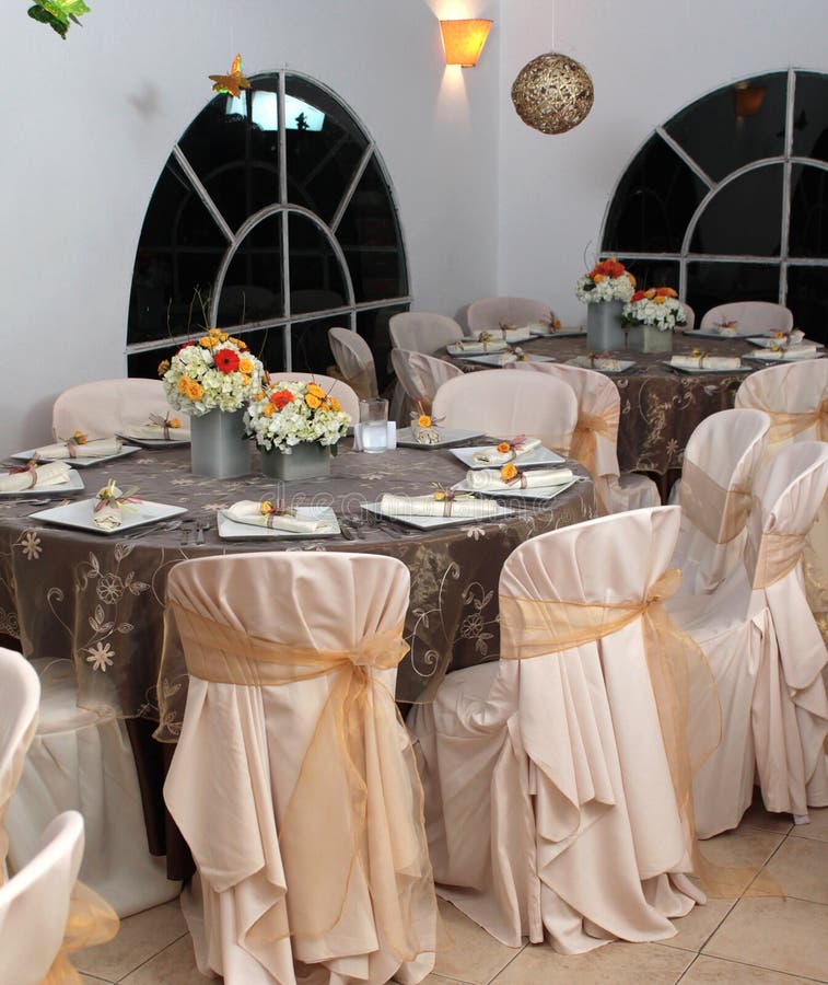 Tables Set for an Event Party Stock Photo - Image of empty, elegant ...