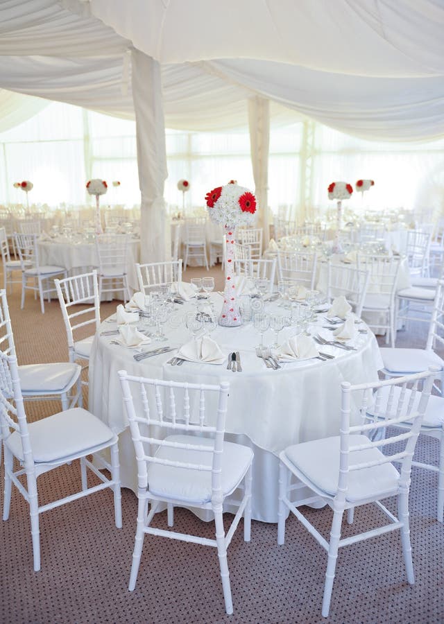 Tables Set for an Event Party or Wedding Reception Stock Photo - Image ...