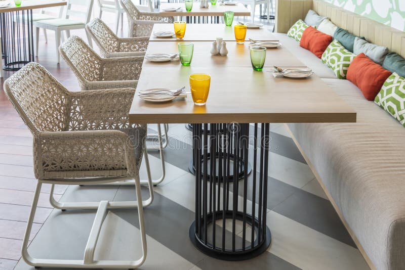 Tables set for meal stock photo. Image of gourmet, cafe - 55171496