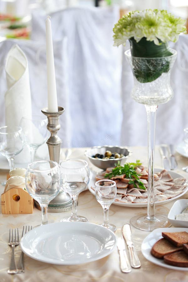 Tables set for wedding stock photo. Image of place, fine - 47258566