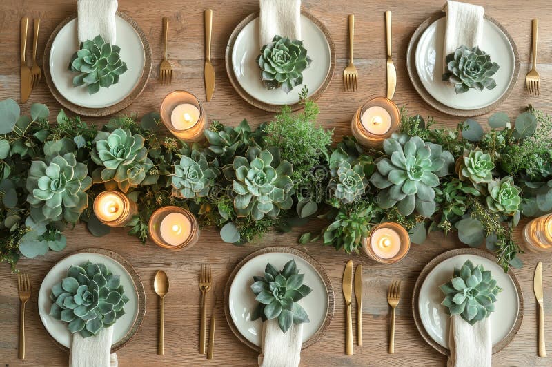 A Tablescape Created for an Intimate Boho-style Event, Featuring Rustic ...