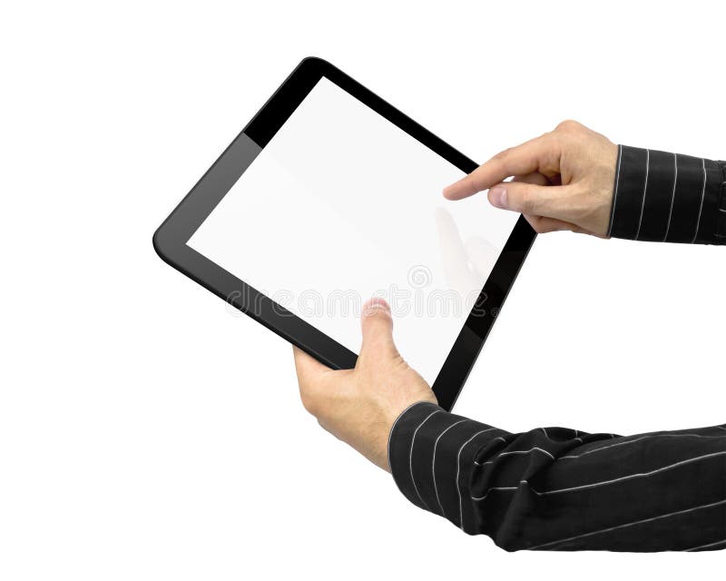 Flat tablet pc stock image. Image of handheld, notepad - 21654297