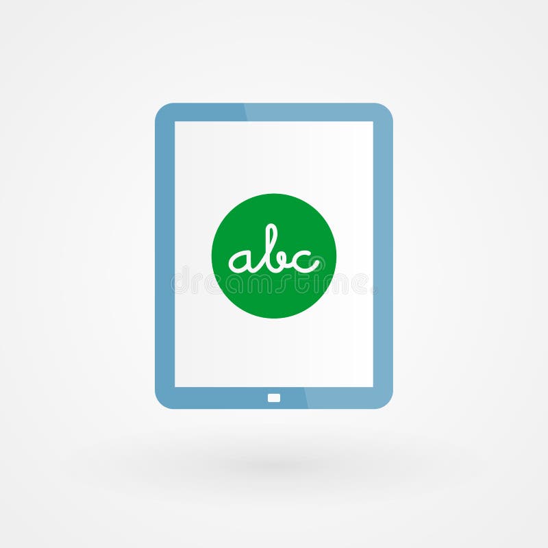 Tablet and Abc. Concept of Education. Vector Illustration, Flat Design ...