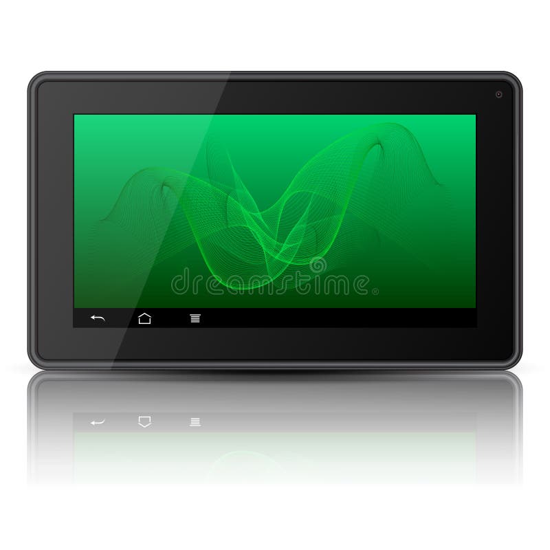 Tablet with an Abstract Pattern on the Screen Stock Vector ...