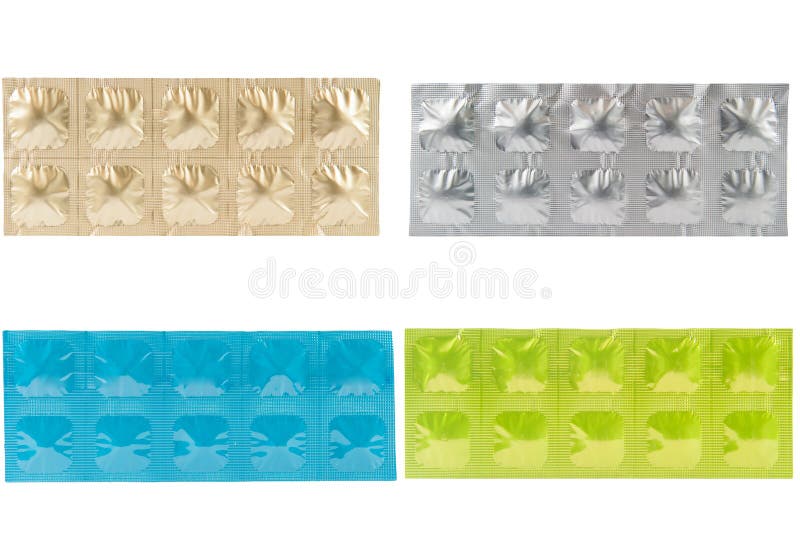 Tablet in Aluminum Strip Pack Pattern Stock Image - Image of blister ...