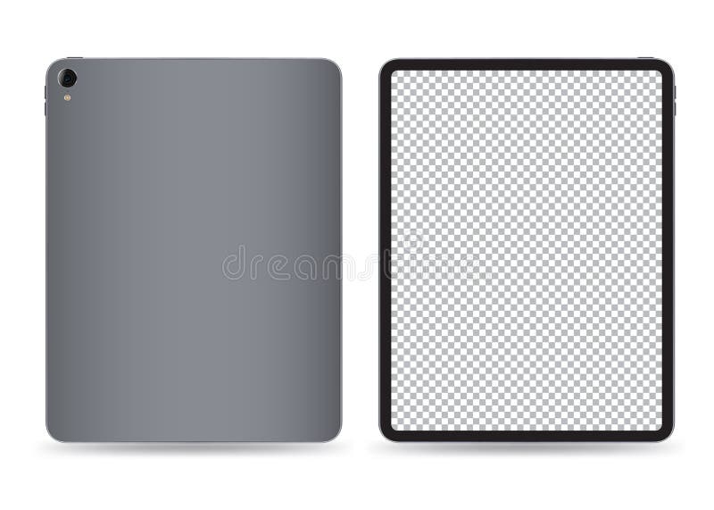 Tablet Mockup Front and Back.. Stock Vector - Illustration of identity ...