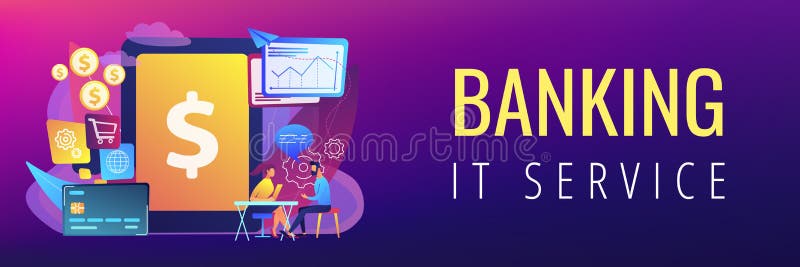 Core Banking it System Concept Vector Illustration. Stock Vector ...