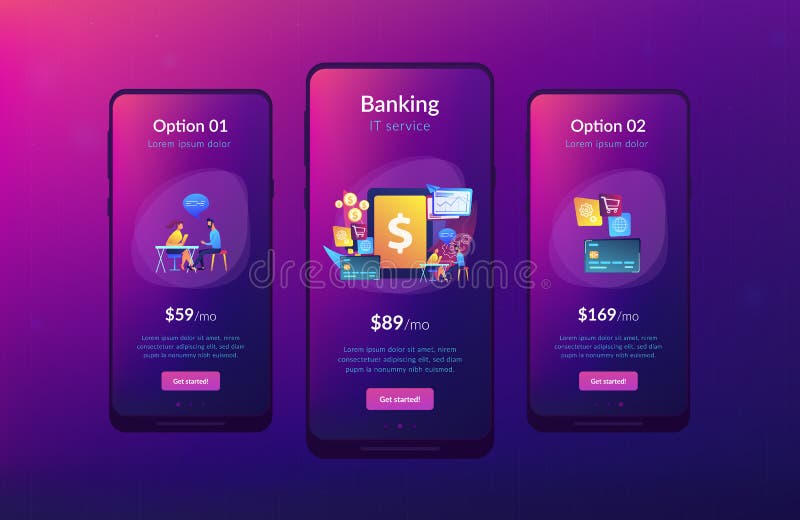Core Banking it System App Interface Template. Stock Vector ...