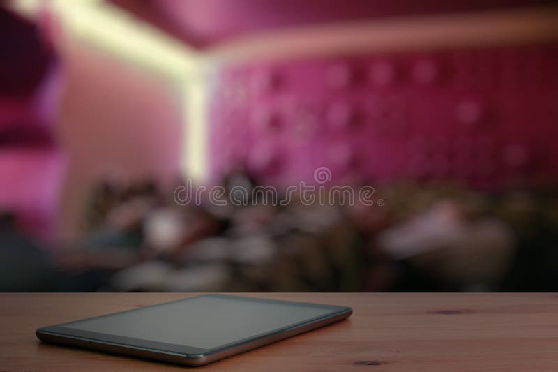 Tablet, Bar in a Night Club Stock Photo - Image of desk, party: 173822882