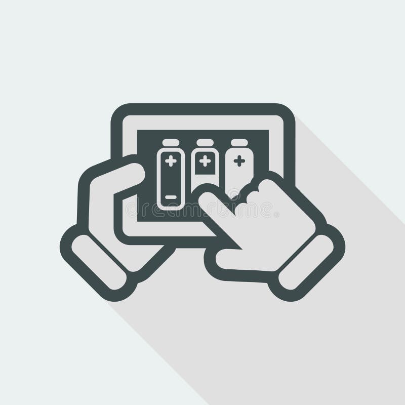 Tablet battery concept stock vector. Illustration of charger - 117821092