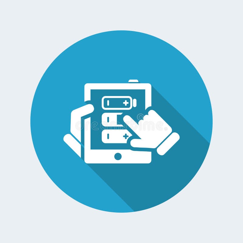 Tablet battery concept stock vector. Illustration of capacity - 96396817