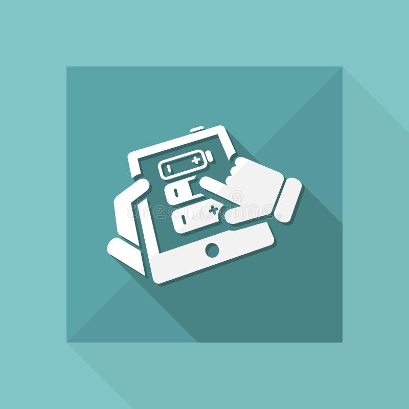 Tablet battery stock vector. Illustration of empty, computer - 119146082