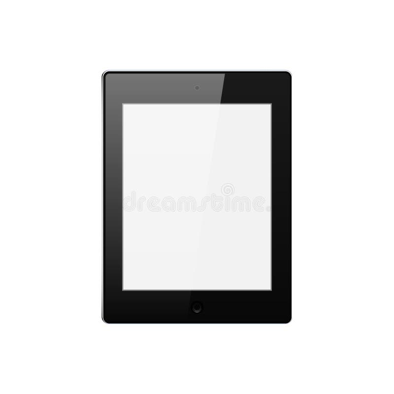 Tablet Black Color with Blank Touch Screen Isolated. Mockup on White ...