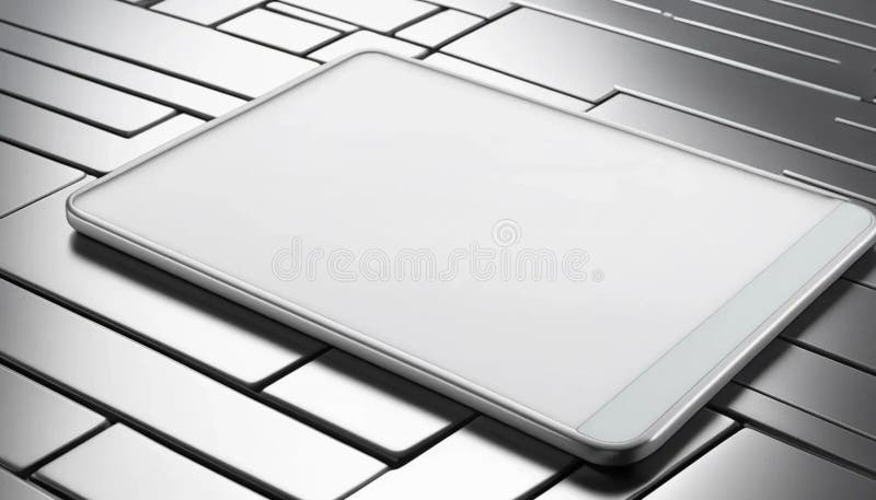 Tablet with blank screen stock illustration. Illustration of mobile ...