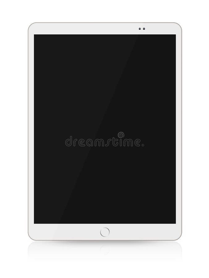 Tablet Blank Screen Portable Gadget Black White Stock Image - Image of ...