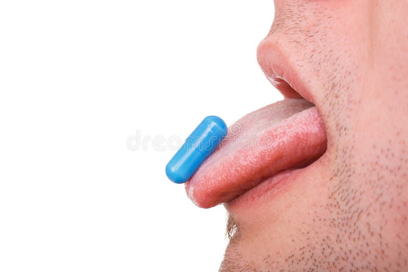 A Tablet in a Blue Shell in the Language of a Guy. Close-up. Isolated ...