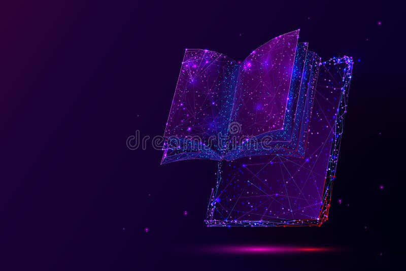 Open Book and Smartphone Low Poly Vector Illustration Stock Vector ...
