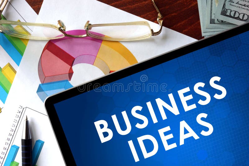 Tablet with Business Ideas on a Table. Stock Photo - Image of creative ...